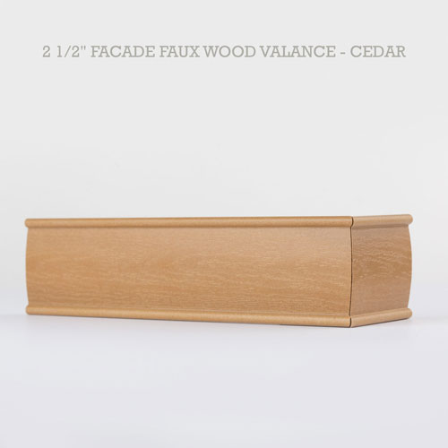2 1/2" Faux Wood Blind Woodgrain Valance from 8 - 92 Inches